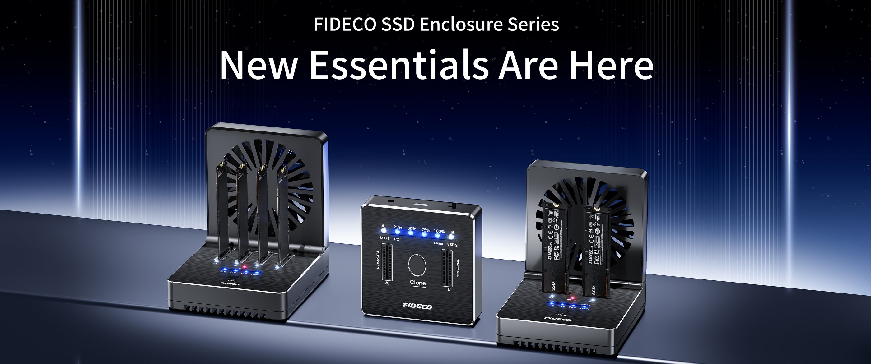 FIDECO-SSD Enclosure, HDD/SSD Docking, USB HUB, PC Peripherals